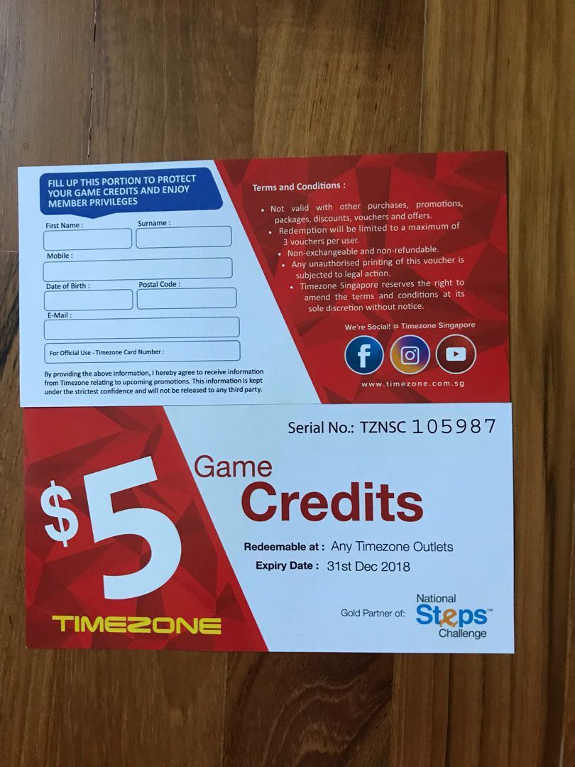 $10 TimeZone Game Credits, Video Gaming, Gaming Accessories, Game Gift ...