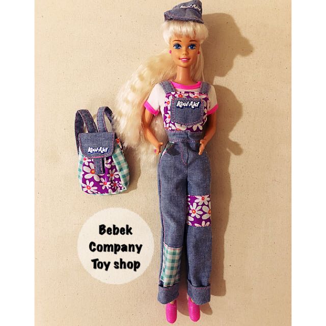 美國 1995 Mattel Kool Aid Barbie 絕版玩具 芭比 芭比娃娃 古董芭比 二手芭比, 書籍、休閒與玩具, 玩具、公仔 ...