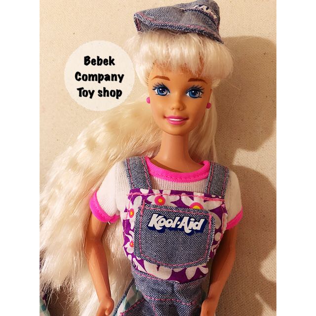 美國 1995 Mattel Kool Aid Barbie 絕版玩具 芭比 芭比娃娃 古董芭比 二手芭比, 書籍、休閒與玩具, 玩具、公仔 ...