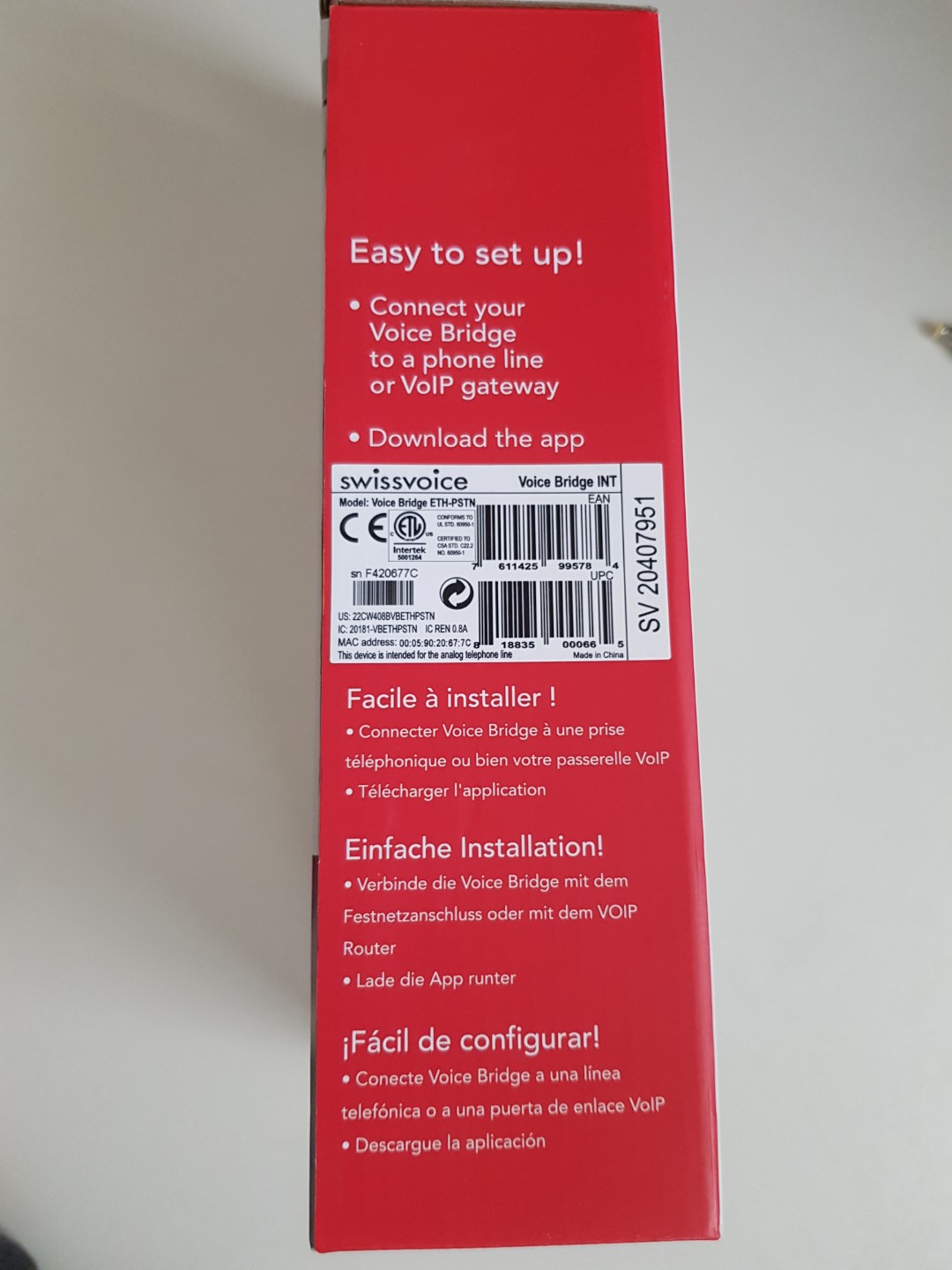 invoxia Voice Bridge VoIP gateway, TV & Home Appliances, TV & Entertainment, Entertainment ...