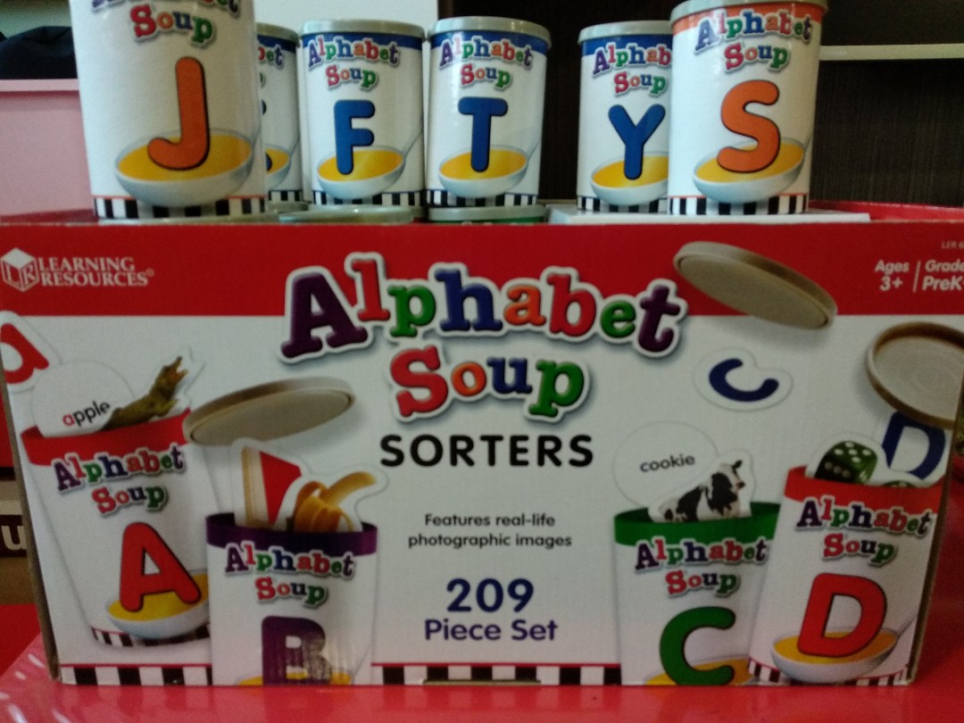 Learning Resources Alphabet Soup Sorters, Hobbies & Toys, Toys & Games ...
