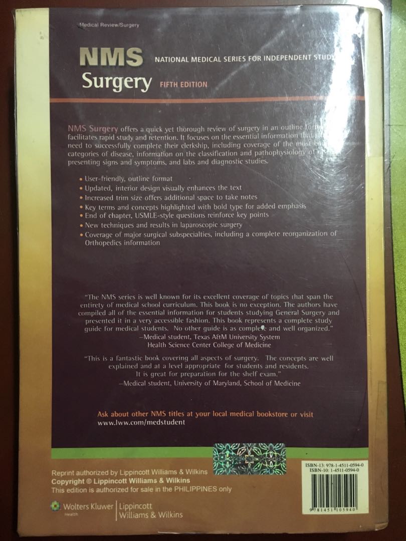 NMS Surgery 5th edition, Hobbies & Toys, Books & Magazines, Textbooks ...