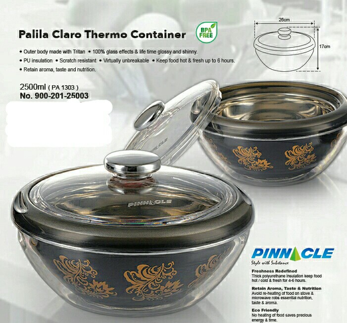 Palila Claro Thermo Container 2500ml, Furniture & Home Living ...