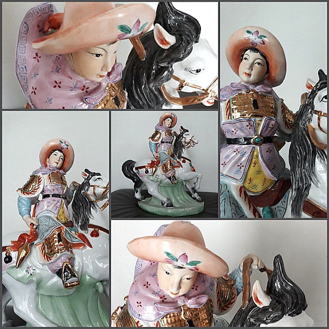 Vintage Porcelaine Figurine Hua Mu Lan 花木兰, Hobbies & Toys, Memorabilia ...