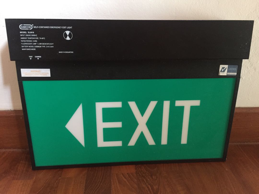 Exit sign, Everything Else on Carousell