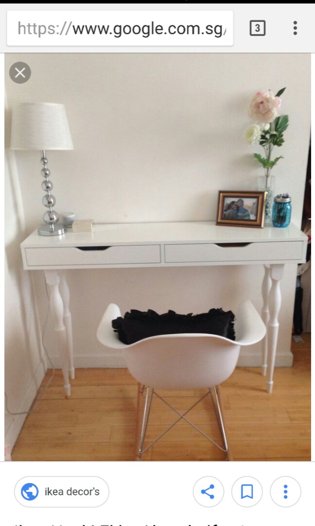 IKEA EKBY ALEX shelf with 2 drawers / Study Table, Furniture & Home ...