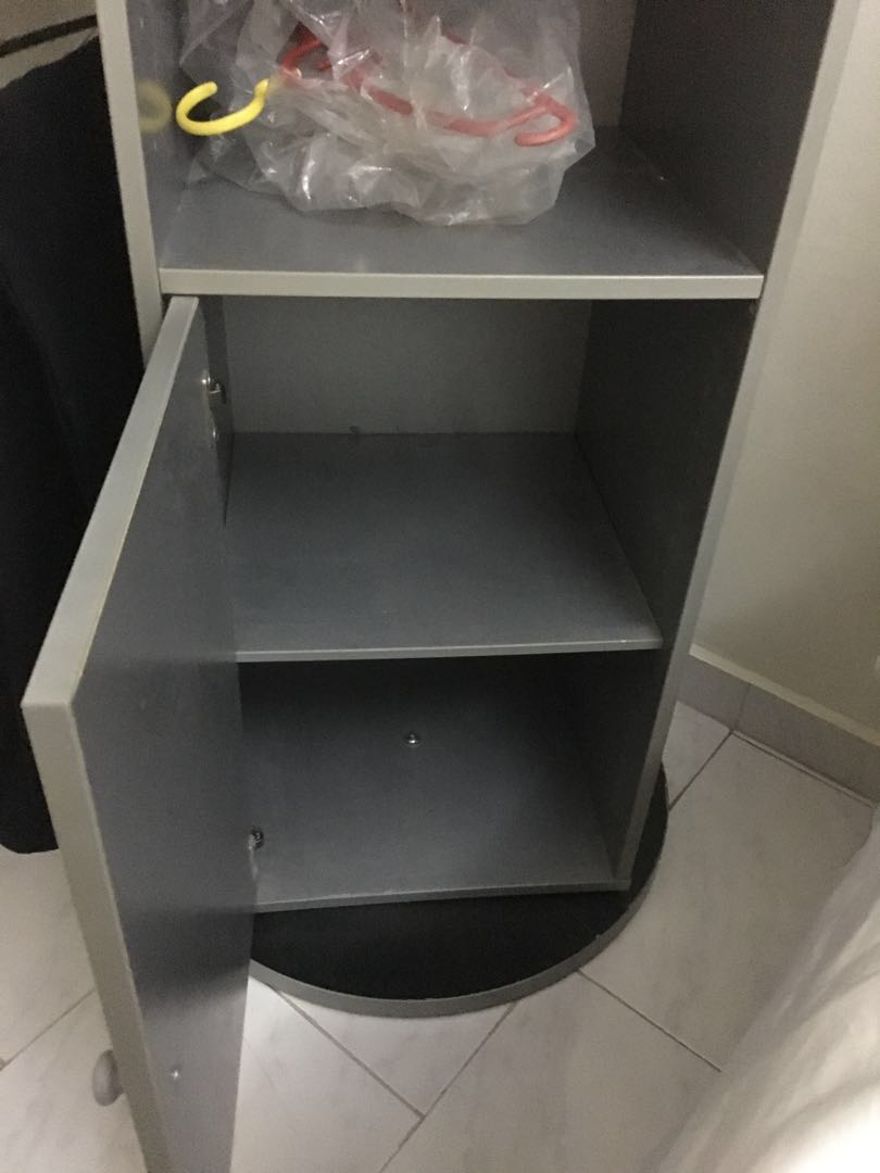 IKEA rotating clothes hanger mirror and shelving, Furniture & Home ...