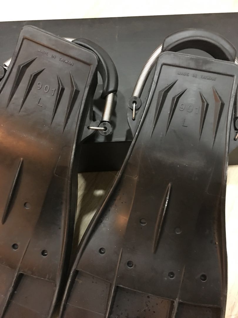 Poseidon Trident Jet Scuba diving snorkeling fins Large Black excellent ...