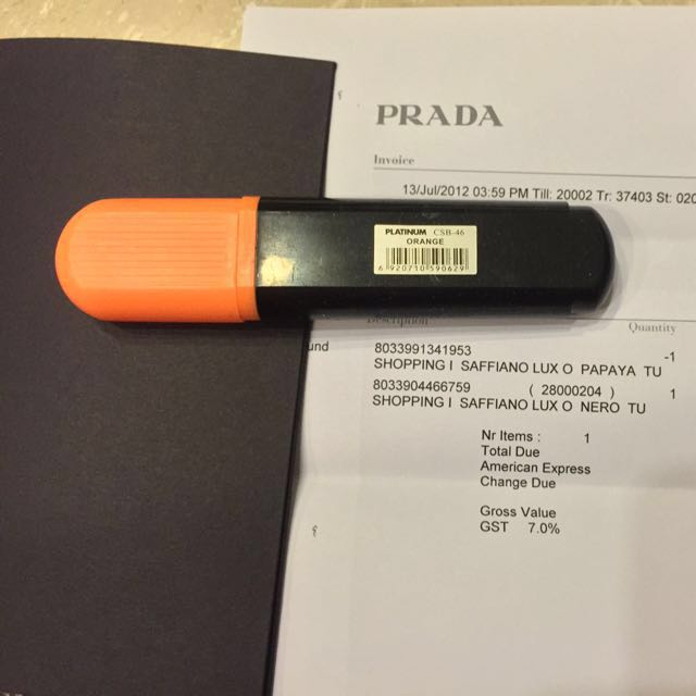 Prada Saffiano Lux Black With Receipt , Box And dust Bag, Luxury, Bags ...