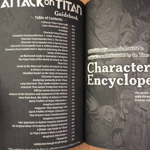 Attack on Titan Guidebook, Hobbies & Toys, Memorabilia & Collectibles ...