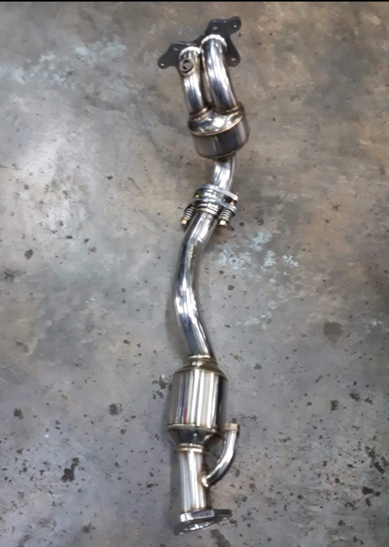 Honda fit GE - High flow header and Cat-free downpipe, Car Accessories ...