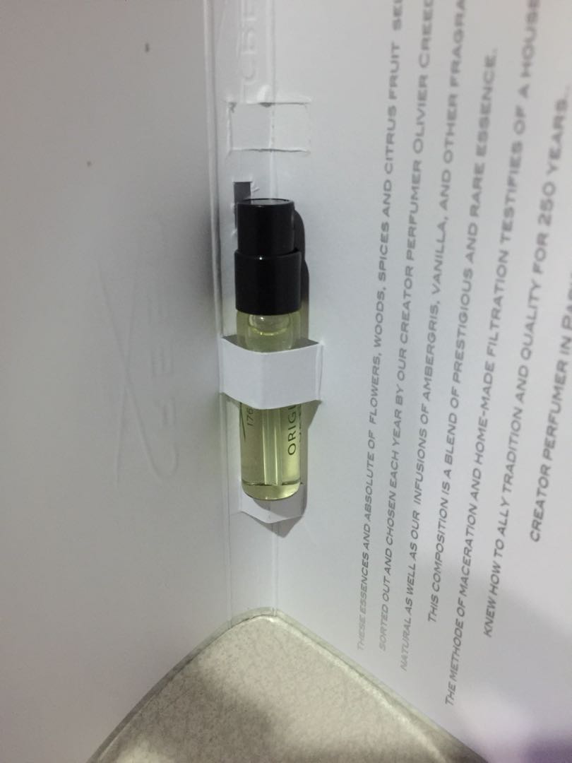 SAMPLE VIAL 2.5ml CREED ORIGINAL VETIVER, Beauty & Personal Care ...