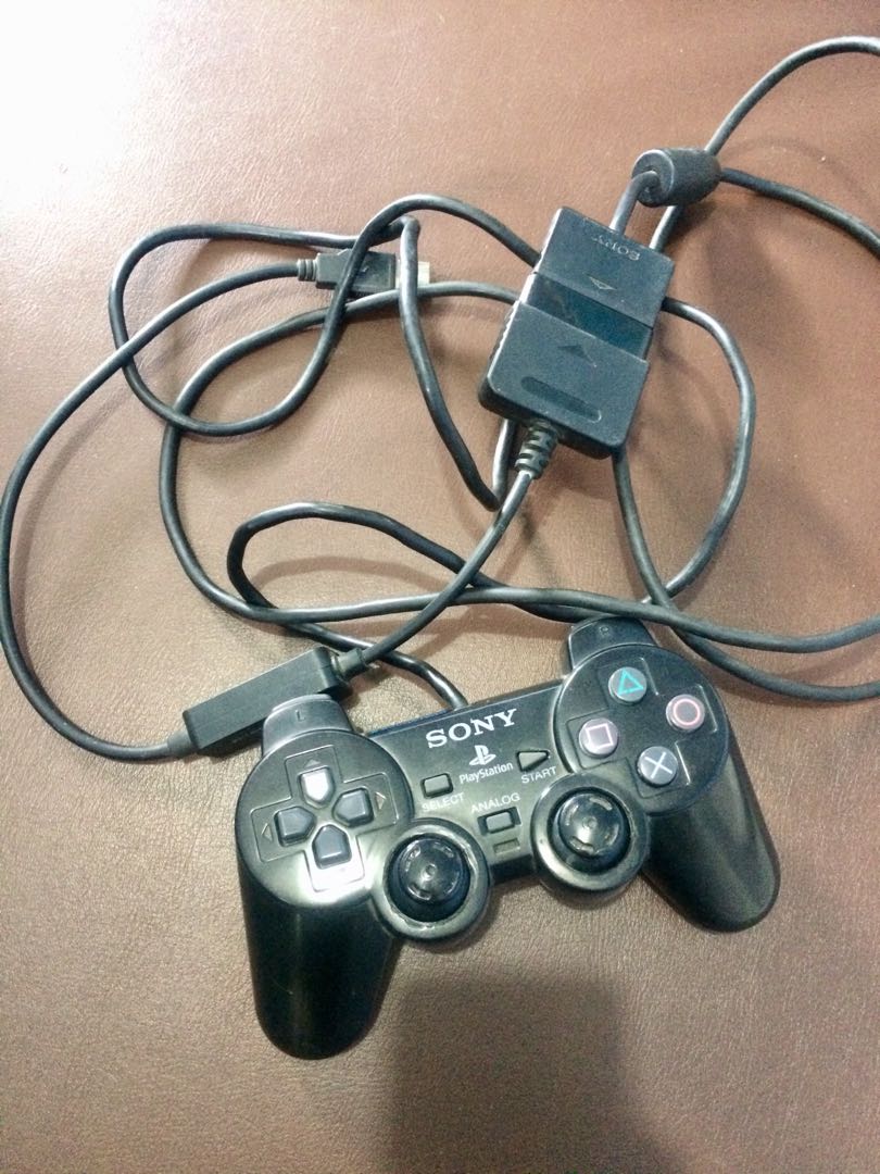 Sony Playstation Controller with PC Adapter, Hobbies & Toys, Toys ...