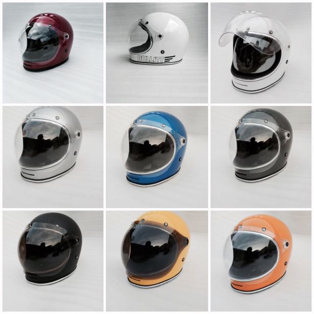 Vintage Cafe Racer Retro Helmet, Motorcycles, Motorcycle Apparel on ...