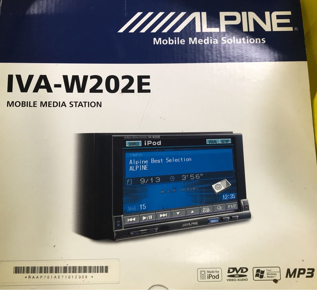 Alpine IVA-202E Double Din AV Head Unit, Car Accessories on Carousell