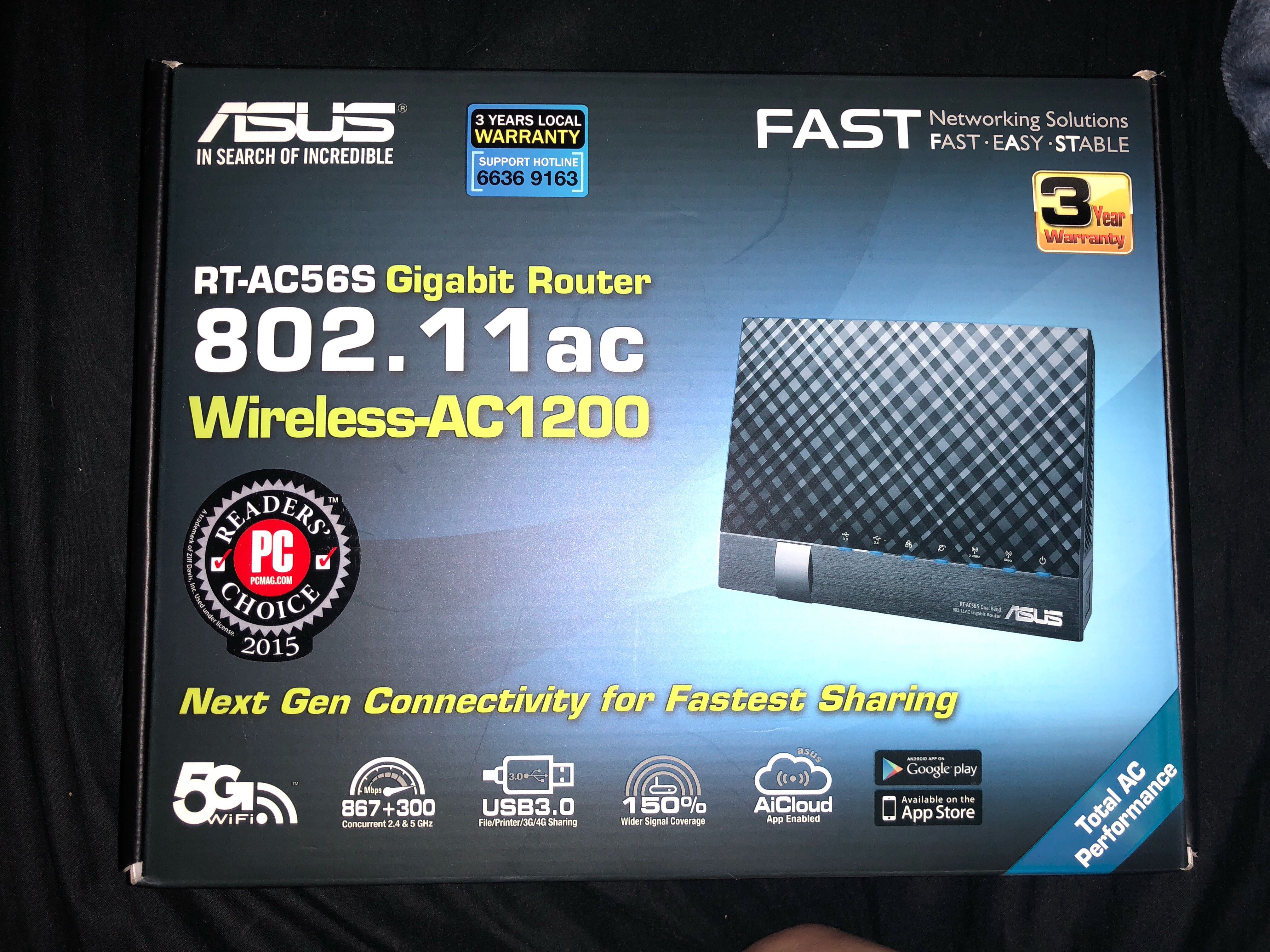 ASUS RT-56S Gigabit Router Wireless AC1200, Computers & Tech, Parts ...