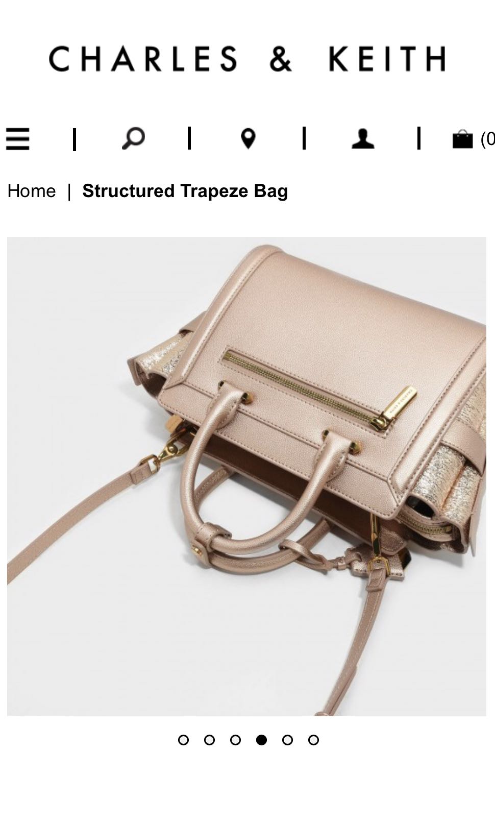 Charles & Keith Original Structured Trapeze Bag, Women's Fashion, Bags ...