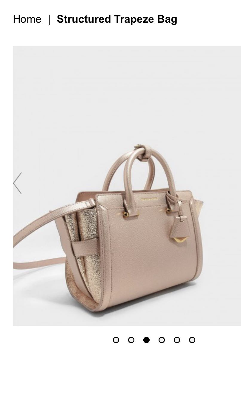 Charles & Keith Original Structured Trapeze Bag, Women's Fashion, Bags ...