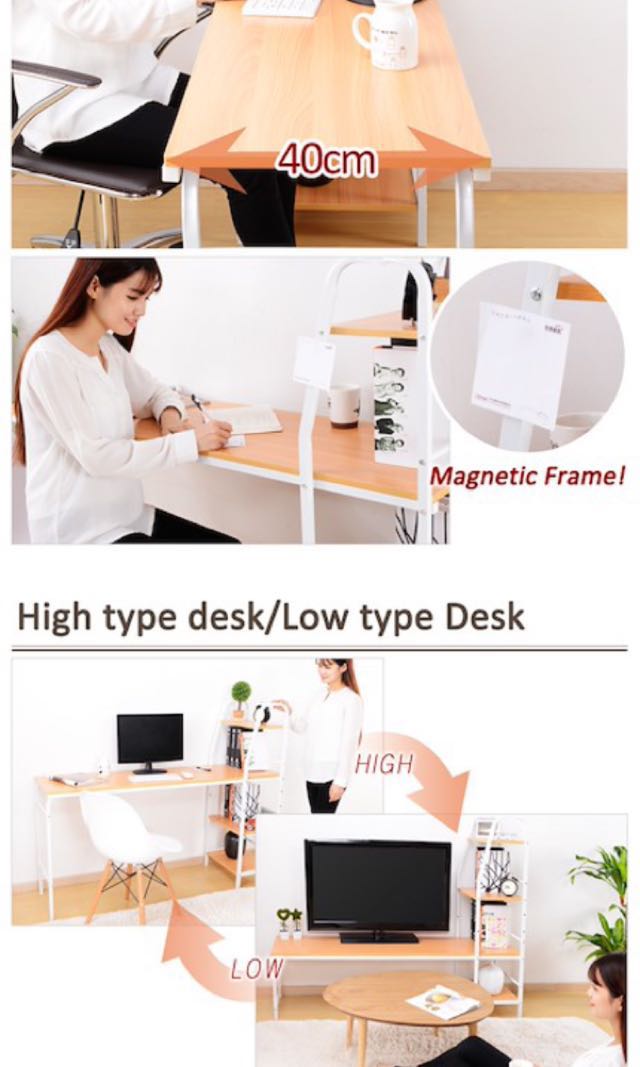 Clover Desk with shelf, Furniture & Home Living, Furniture, Tables ...