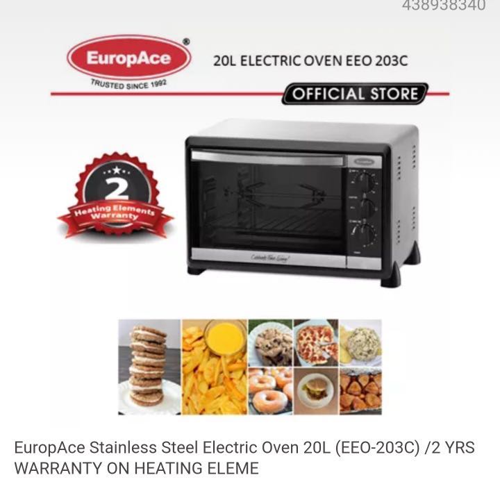 EuropAce electric oven EEO 203C, TV & Home Appliances, Kitchen ...
