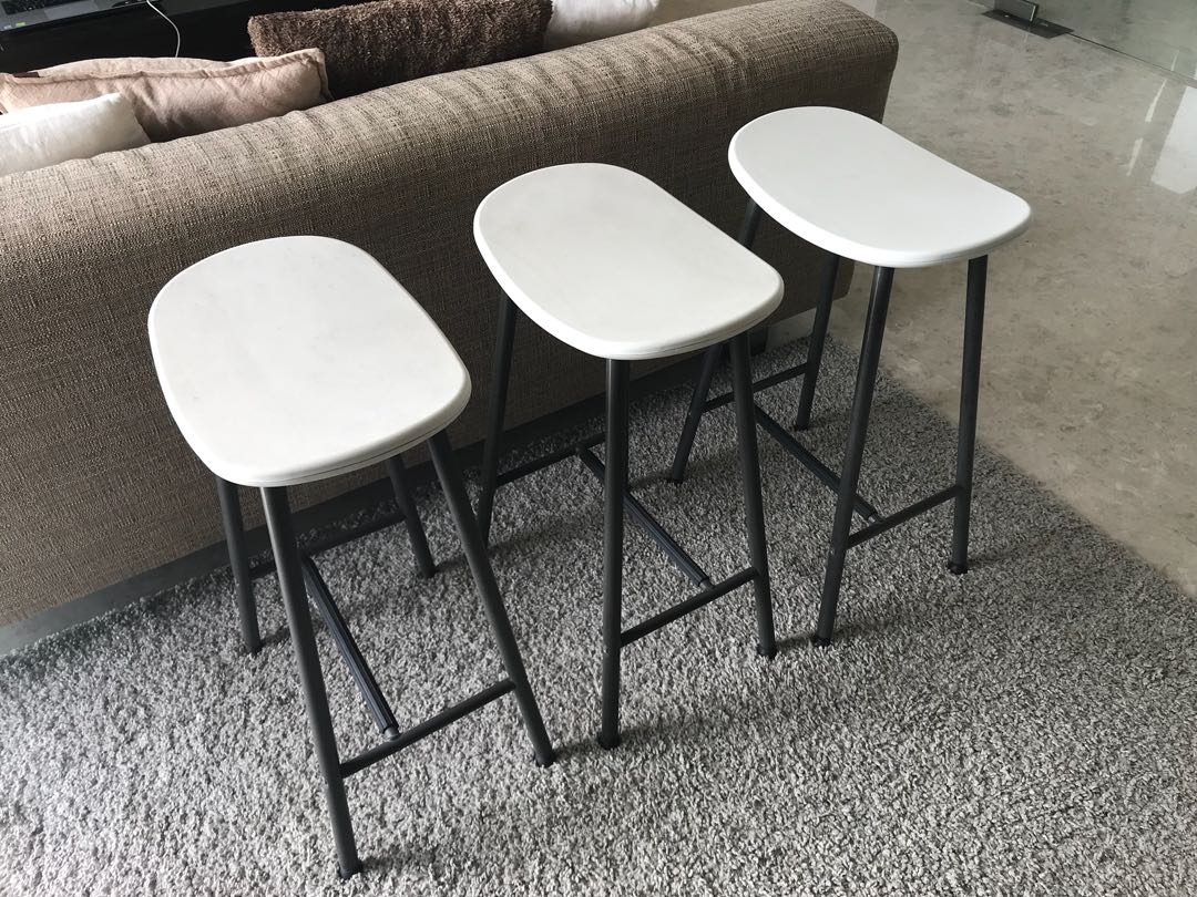 IKEA SUNE plastic-metal stool, Furniture & Home Living, Furniture ...