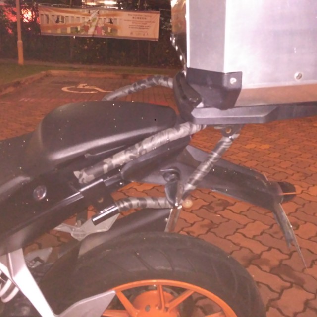 KTM Duke box rack, Motorcycles, Motorcycle Accessories on Carousell