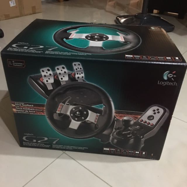 Logitech G27 steering wheel set, Video Gaming, Gaming Accessories ...