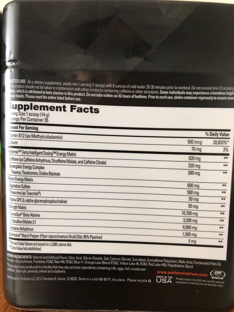 Performix Nutrition Facts | Besto Blog