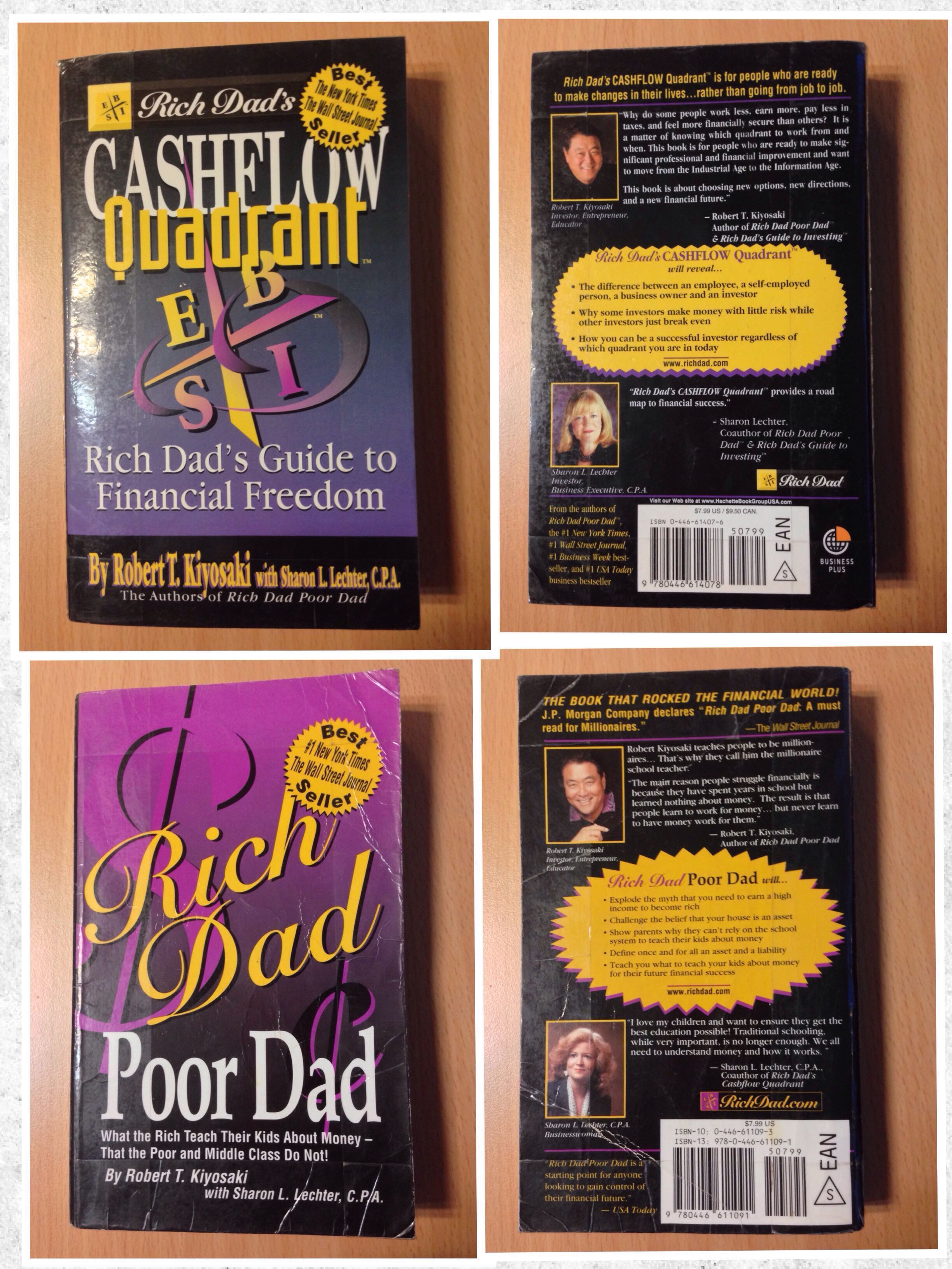 Robert Kiyosaki Rich Dad Poor Dad And Cashflow Quadrant Book Bundle Duo