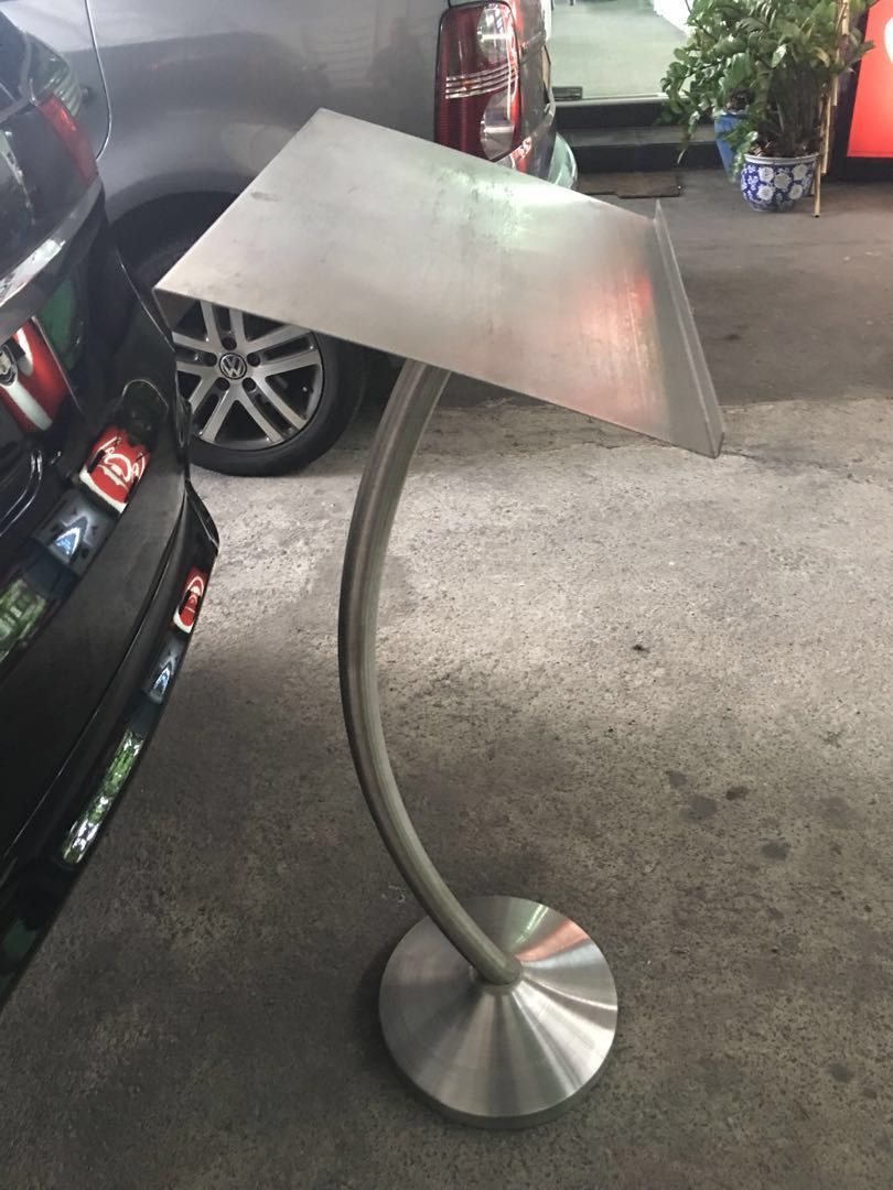 Stainless steel menu stand/rack, Furniture & Home Living, Furniture ...