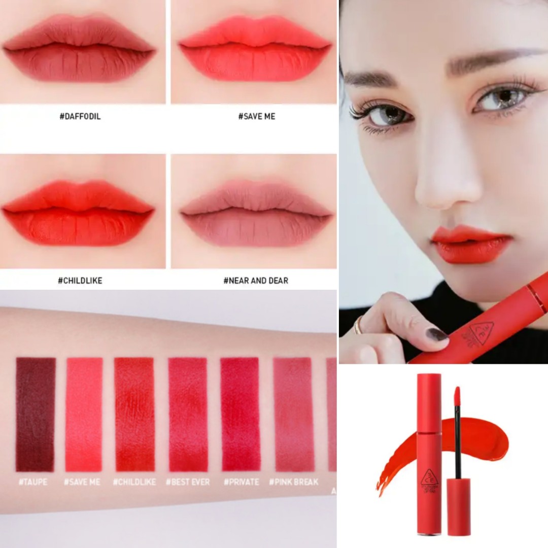 3CE Velvet Lip Tint #Childlike 4g, Beauty & Personal Care, Face, Makeup ...