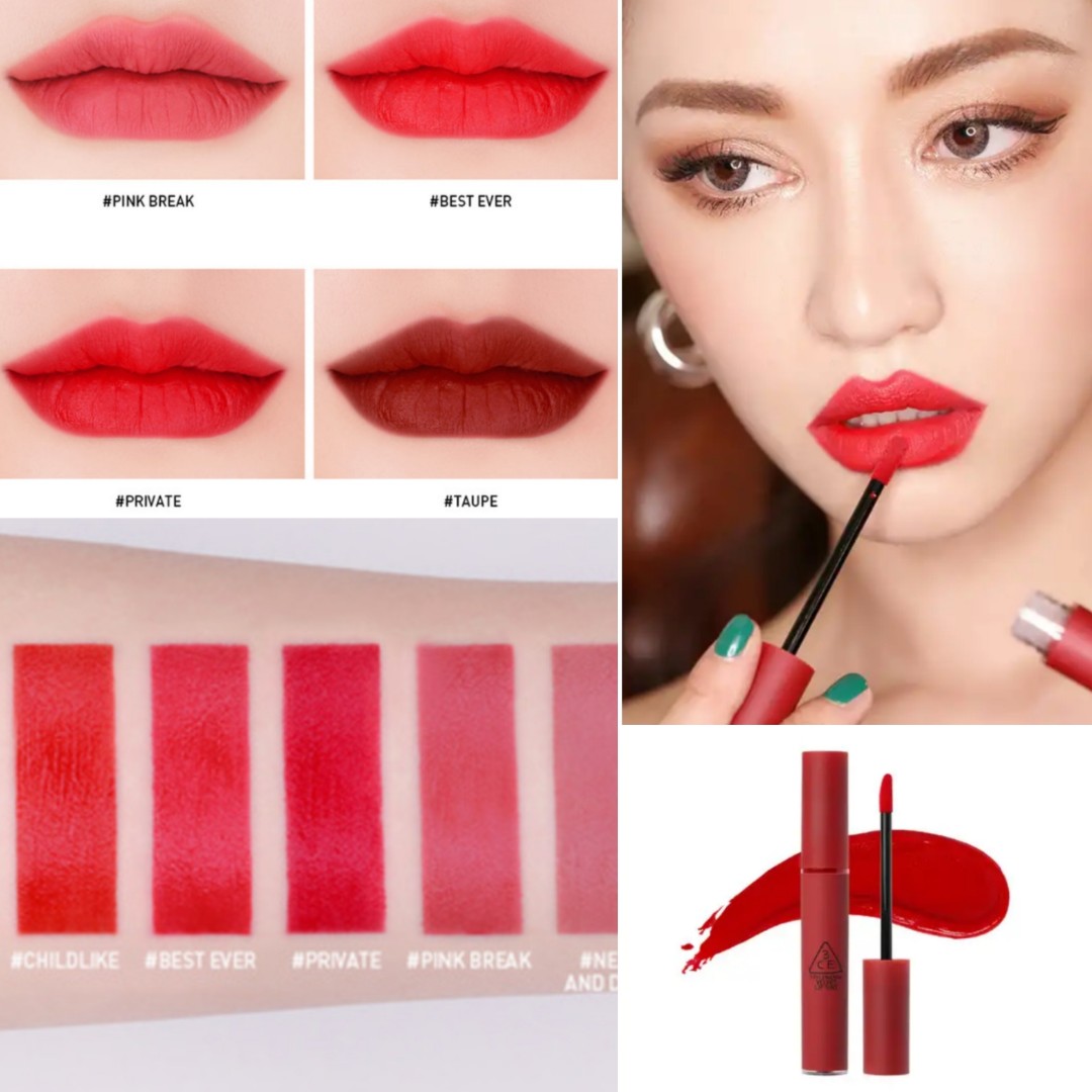 3CE Velvet Lip Tint #Private 4g, Beauty & Personal Care, Face, Makeup ...