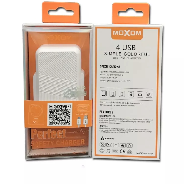 4 USB 4.4aMp Fast Charging 3pin Adapter, Mobile Phones & Gadgets ...