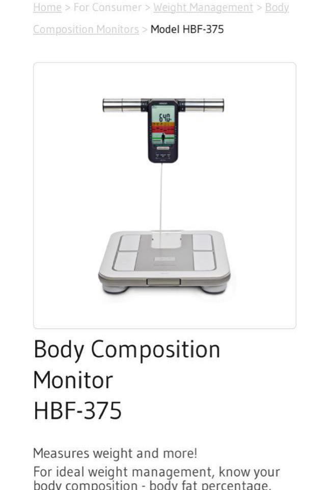 Omron karada scanner hbf-375 weighing scale, Health & Nutrition, Health ...