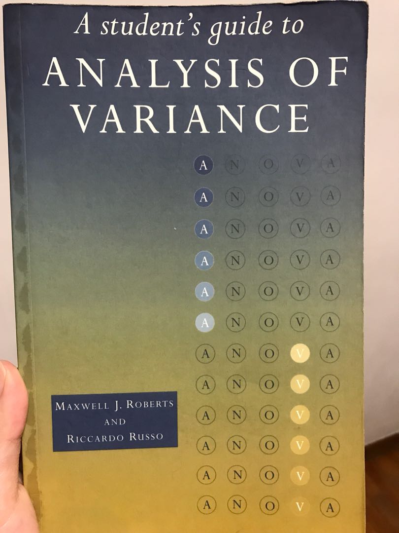 A student’s guide to analysis of variance (anova), Hobbies & Toys ...