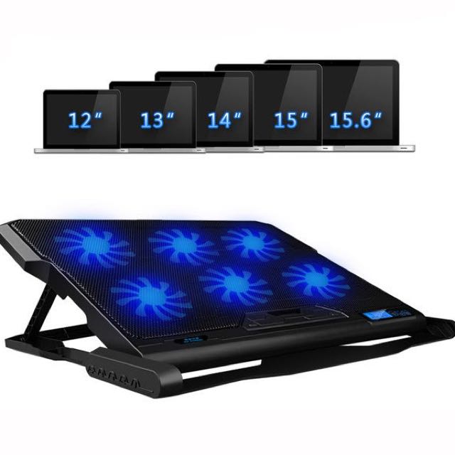 ICE COOREL Laptop cooler 2 USB Ports and Six cooling Fan laptop cooling ...