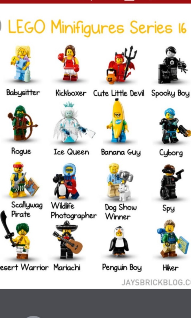 Lego series 16 minifig, Hobbies & Toys, Toys & Games on Carousell