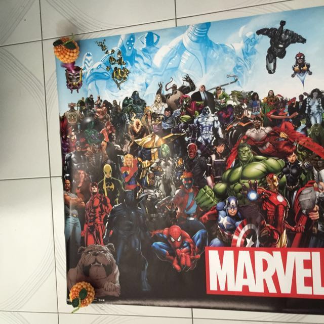 Marvel Comics Super Heroes Single Sided Original Poster, Hobbies & Toys ...