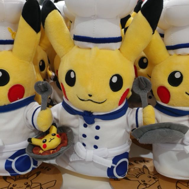 Pokémon Cafe Tokyo Exclusive Pair Pikachu Chef and Pikachu Waitress ...