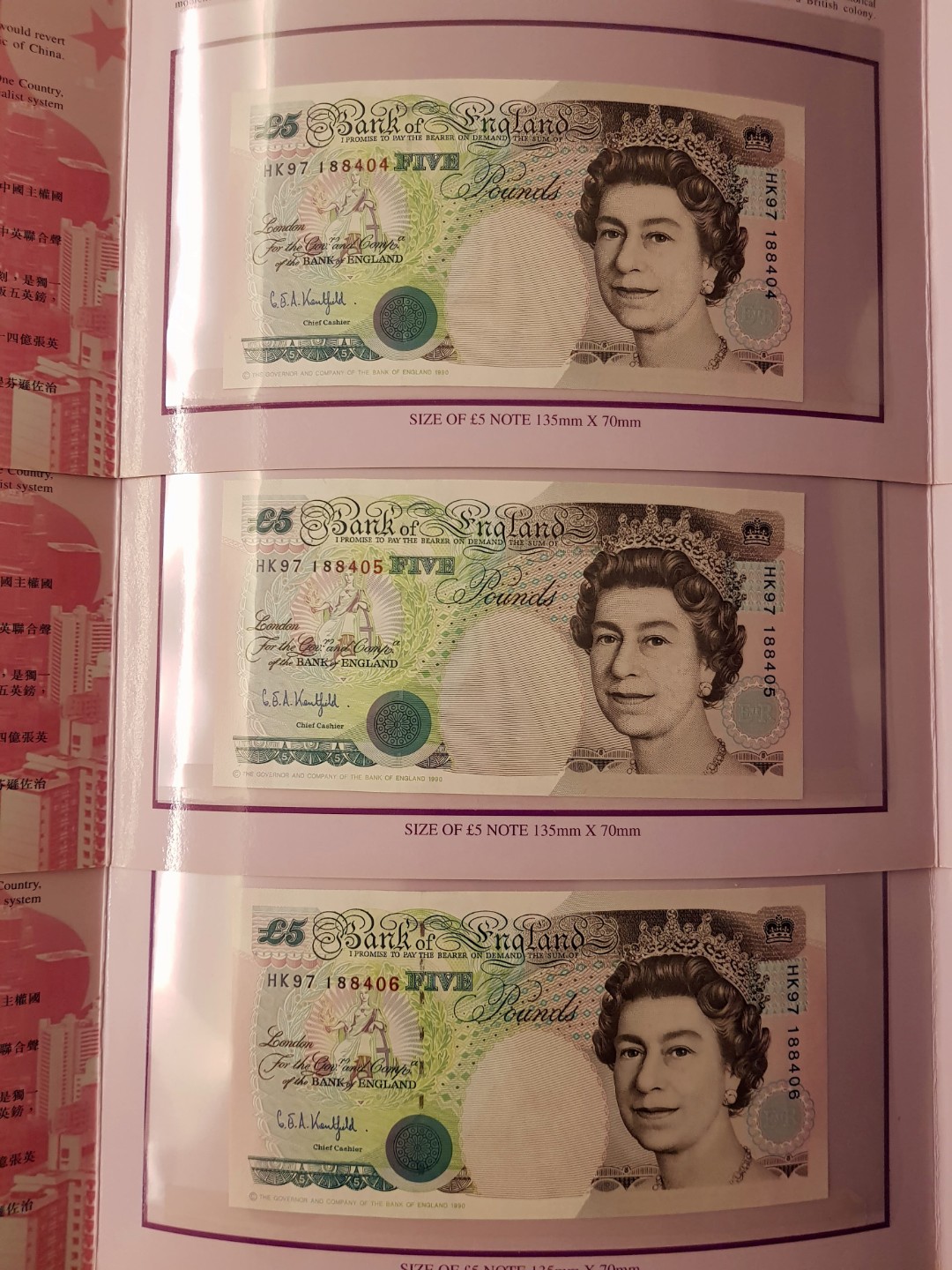 HK97 ￡5 POUNDS COMMEMORATIVE NOTE WITH 3 RUNS, Hobbies & Toys ...