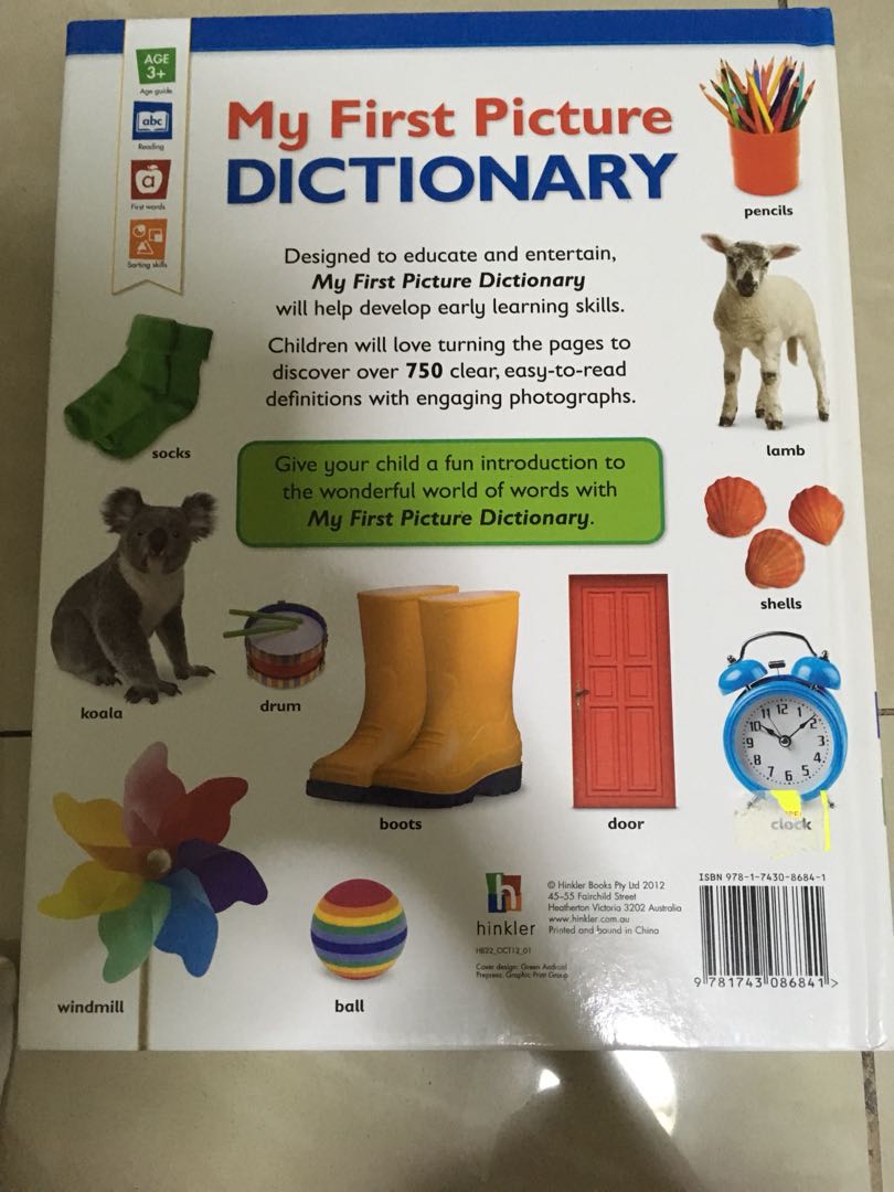 My first picture dictionary book, Hobbies & Toys, Books & Magazines ...