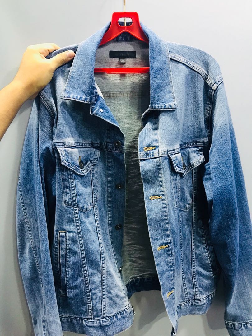 Uniqlo Denim Jacket, Men's Fashion, Bottoms, Jeans on Carousell