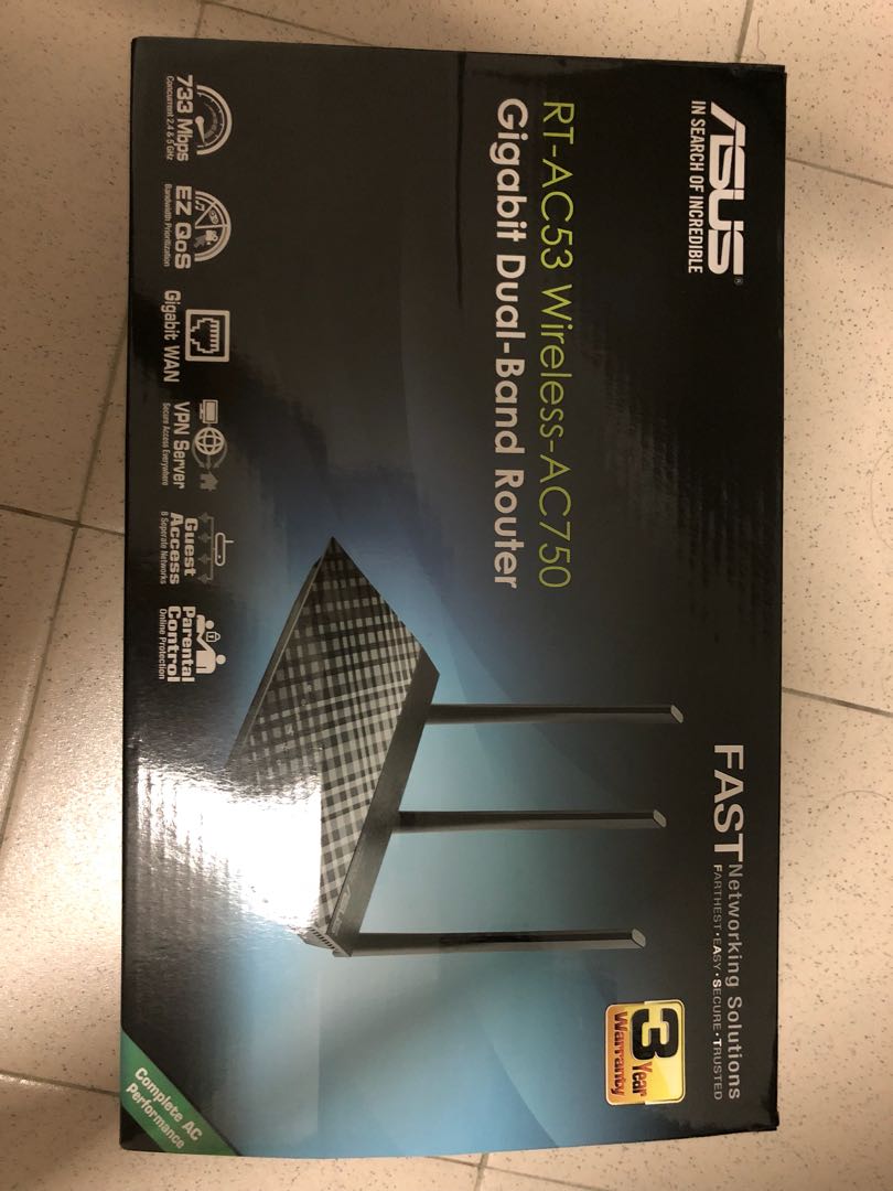 ASUS RT-AC53 wireless AC750 router, Computers & Tech, Parts ...