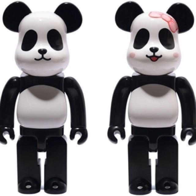 Bearbrick Milk Panda 400% (Male & Female Set of 2), Hobbies & Toys ...
