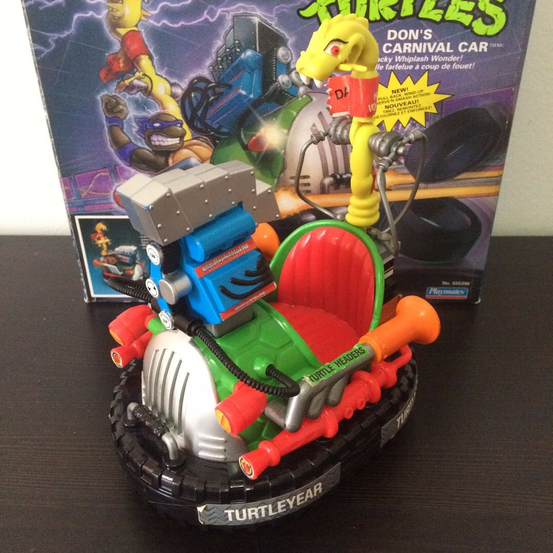 VINTAGE Teenage Mutant Ninja Turtles DON'S KRAZY CARNIVAL CAR vehicle ...