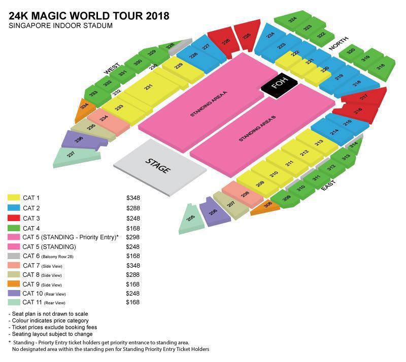 2x tickets-Bruno Mars 24K Magic World Tour Singapore, Tickets & Vouchers, Event Tickets on Carousell