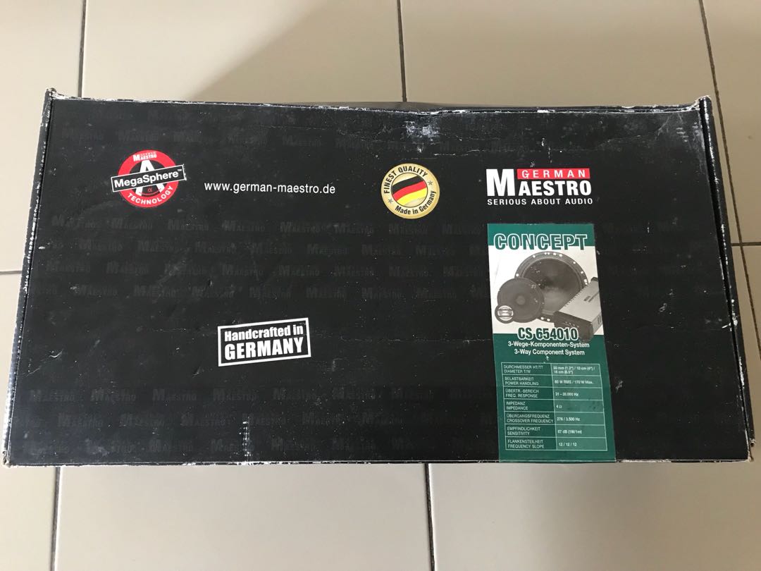 German maestro concept 3 way component system CS 4010, Car Accessories ...