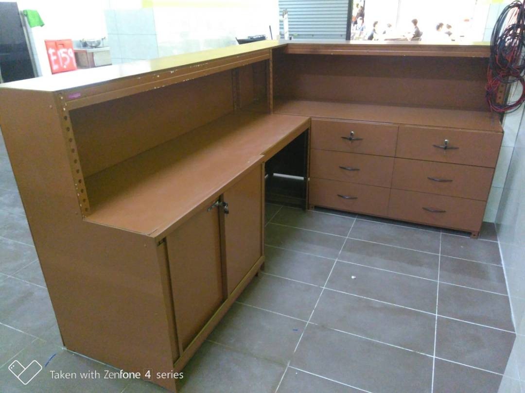 Restaurant L Shape Cashier Counter ( Boltless ) Custom Made, Furniture ...