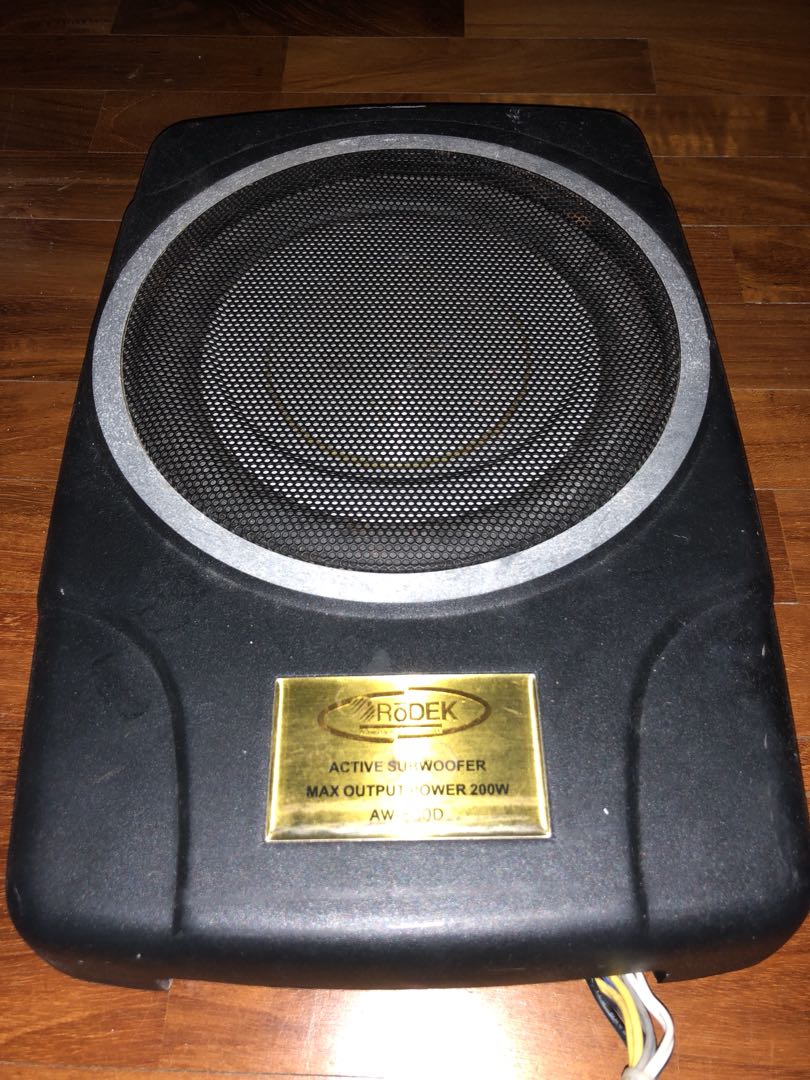 Rodek 8 inch active subwoofer car, Car Accessories on Carousell