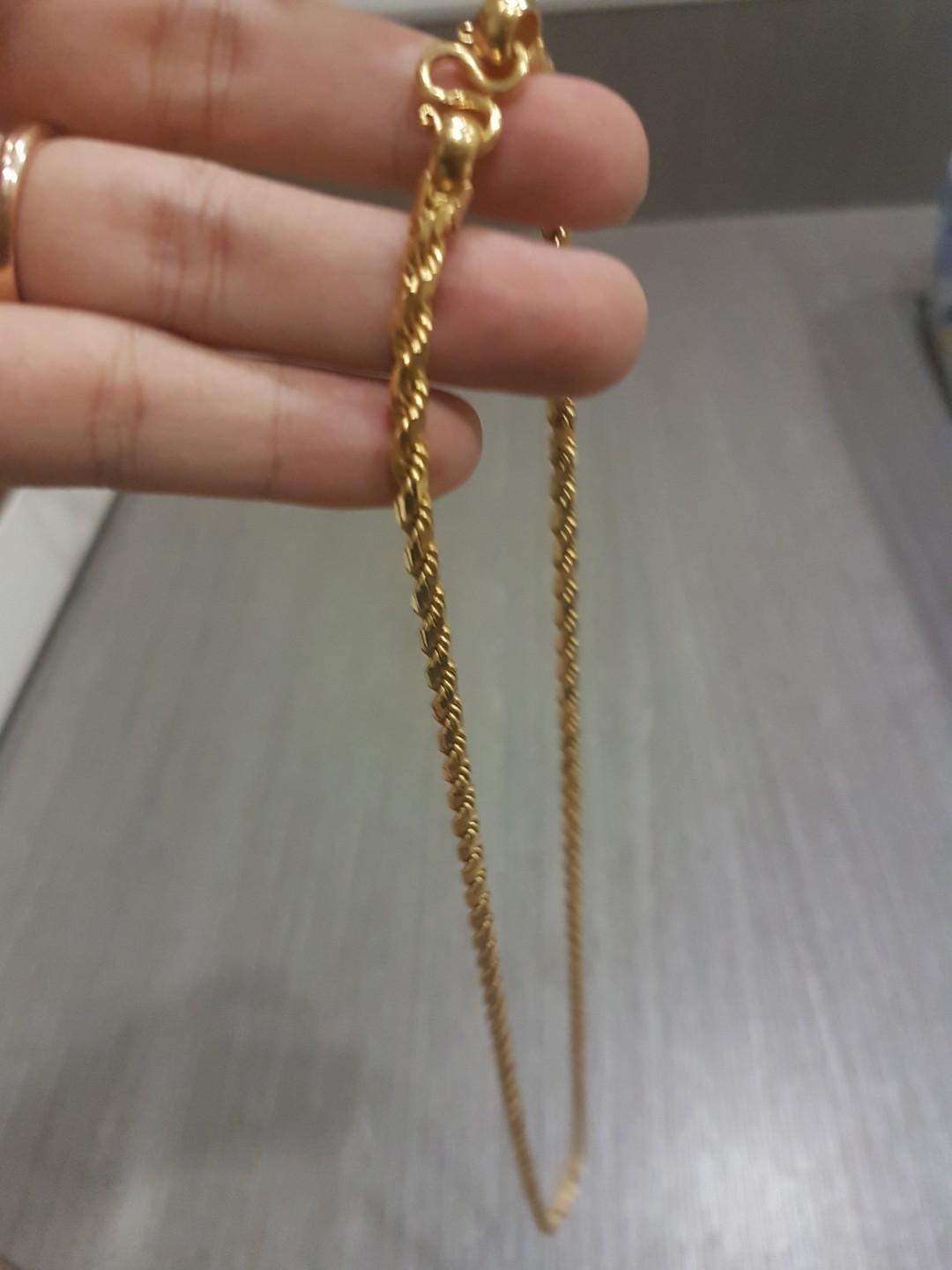 73.5g $56/Gramm (916) gold rope, Luxury, Accessories on Carousell